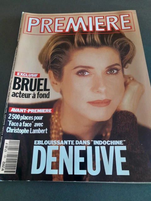 PREMIERE N° 182 - Couv.. DENEUVE INDOCHINE - JOHNNY - BRUEL etc.. MAI 92 - TBE EUR 2,80 ...